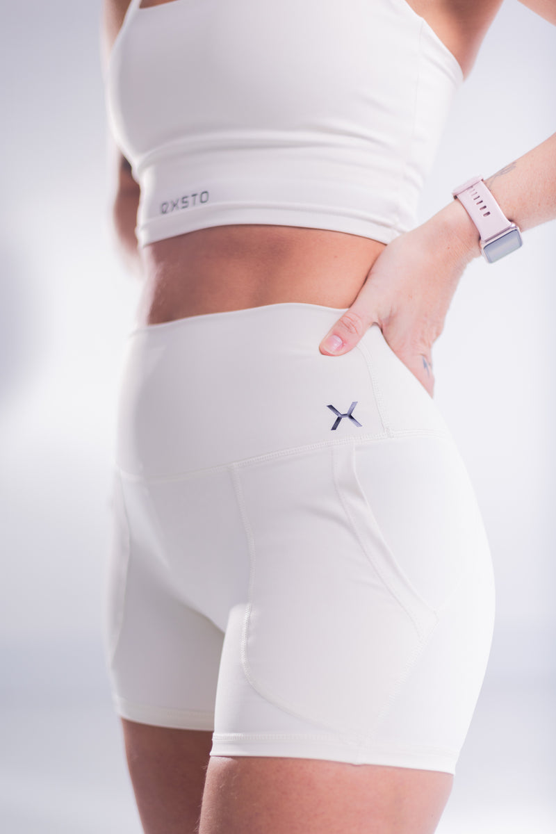 Cream Eco Friendly - High waisted Shorts – Exsto Apparel
