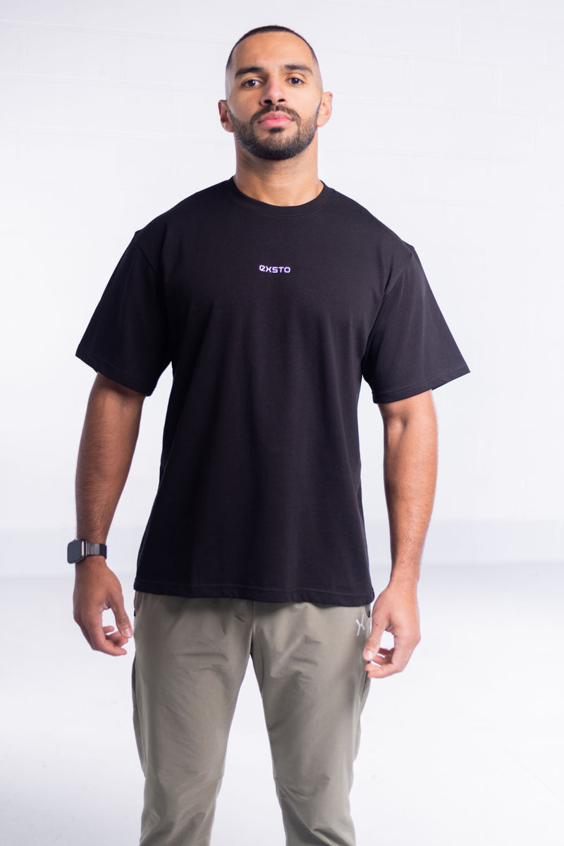 Mens Cotton Relaxed Fit Tee - Black – Exsto Apparel
